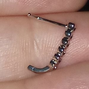 Jewelry | New Silver Mini Hearts Nose Nostril Ring L Shaped 2 Gauge ...